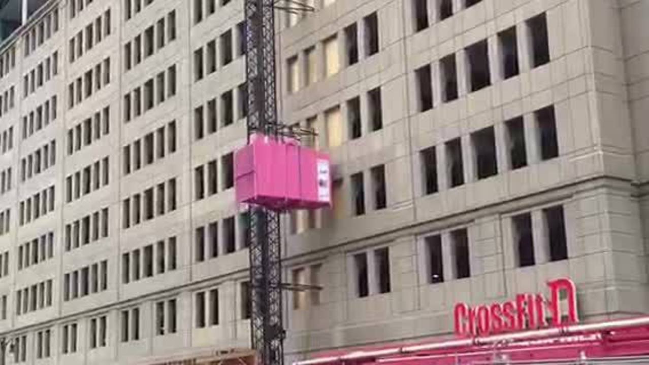 Pink Elevators Raise Money For Breast Cancer In Downtown Detroit